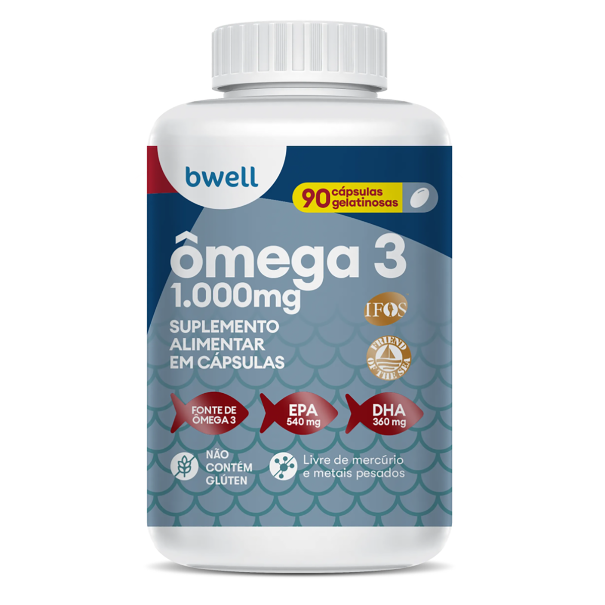 Suplemento alimentar Ômega 3 1000mg BWell cápsulas - preço | Droga Raia