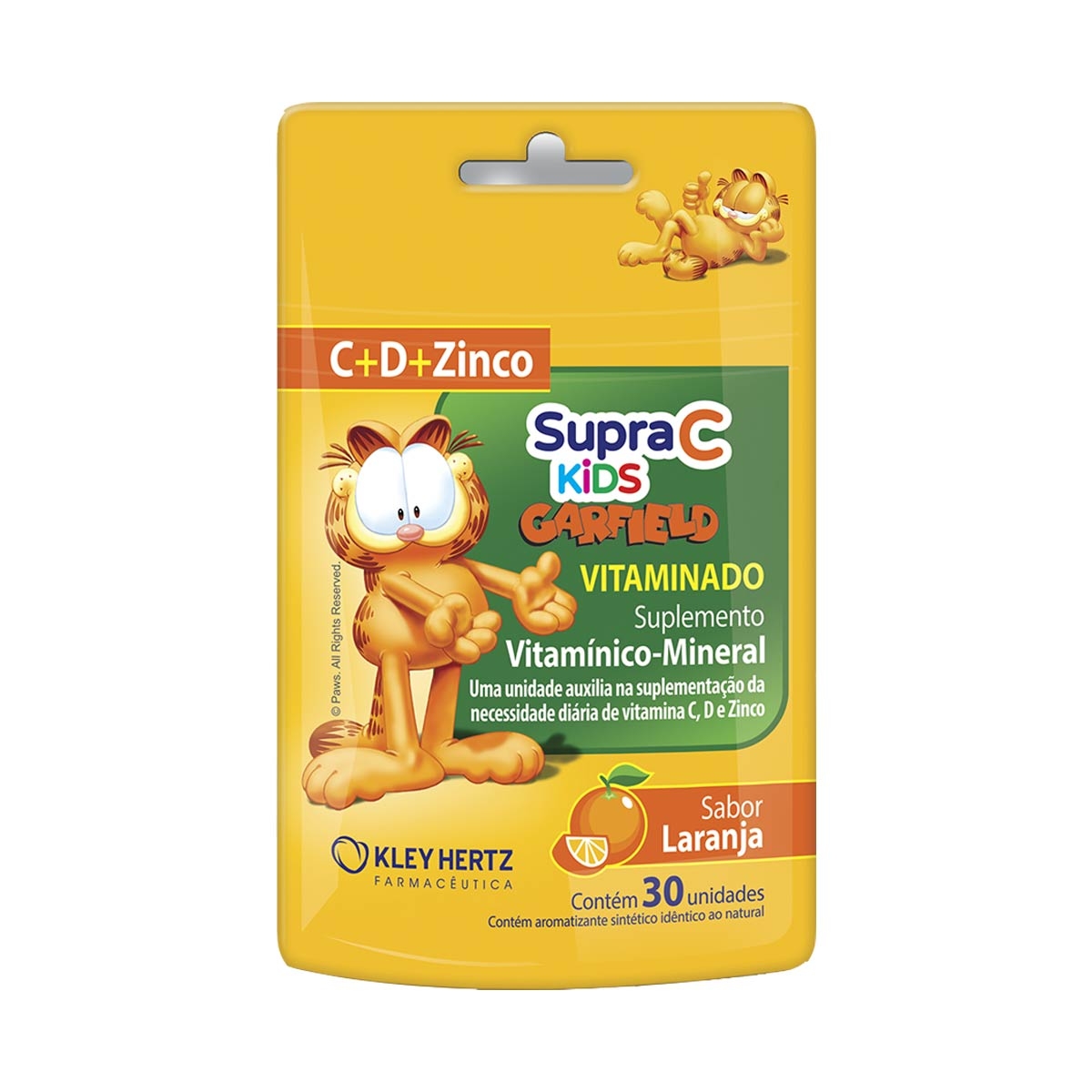 Supra C Kids Garfield Sabor Laranja com 30 Unidades com menor preço ...