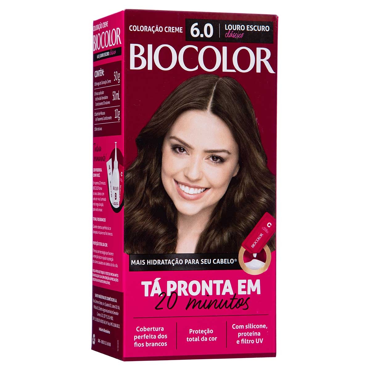 Biocolor Kit Econômico Coloração Creme 6.0 Louro Escuro Clássico Com 1 ...