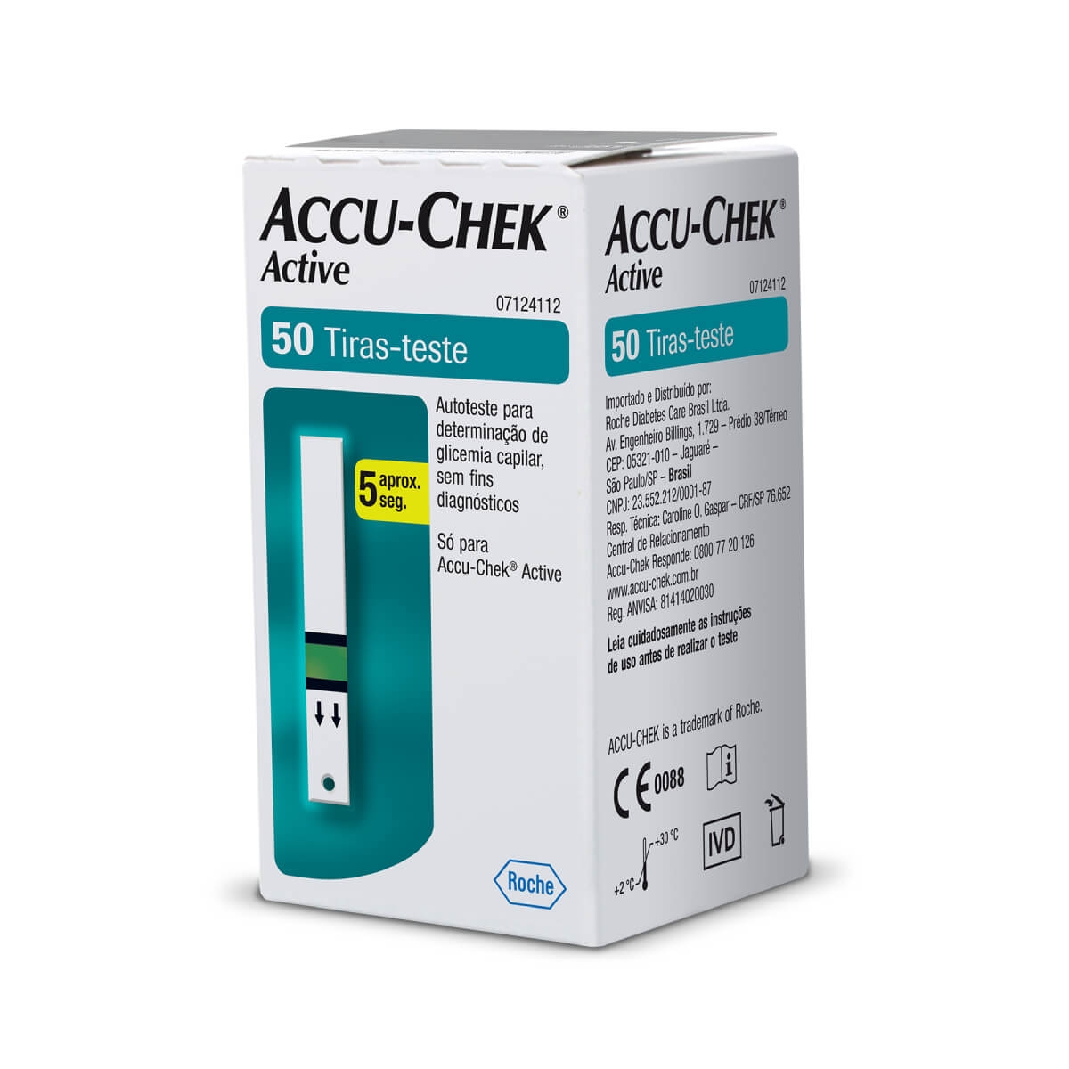 Tiras Accu-Chek Active 50 unidades Roche | Droga Raia