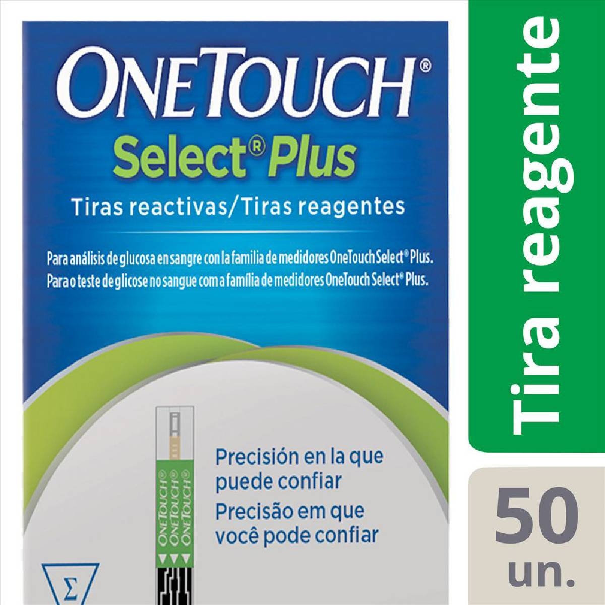 Tiras OneTouch Select Plus 50 Unidades | Droga Raia
