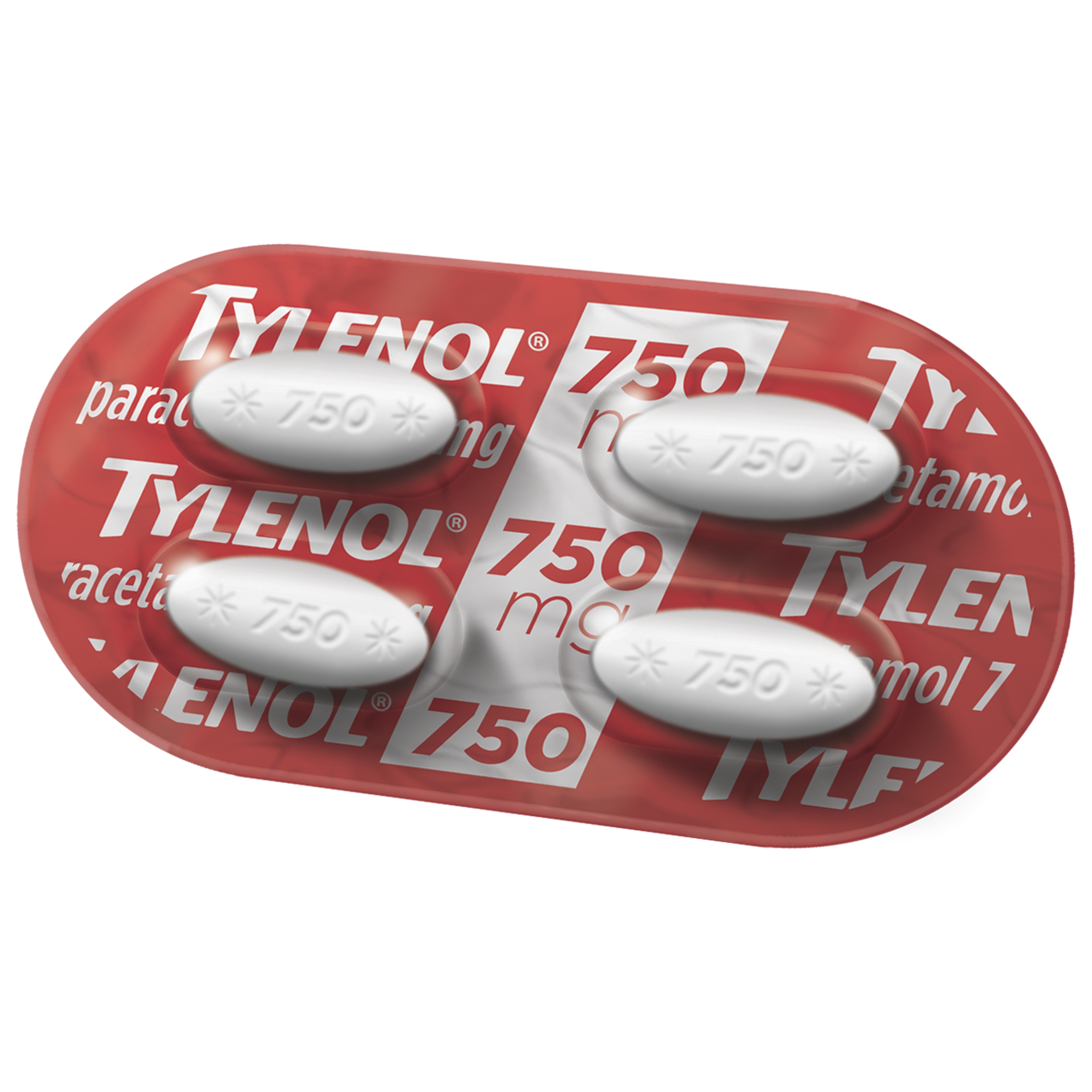Analgésico Tylenol Blister 750mg 4 comprimidos | Droga Raia