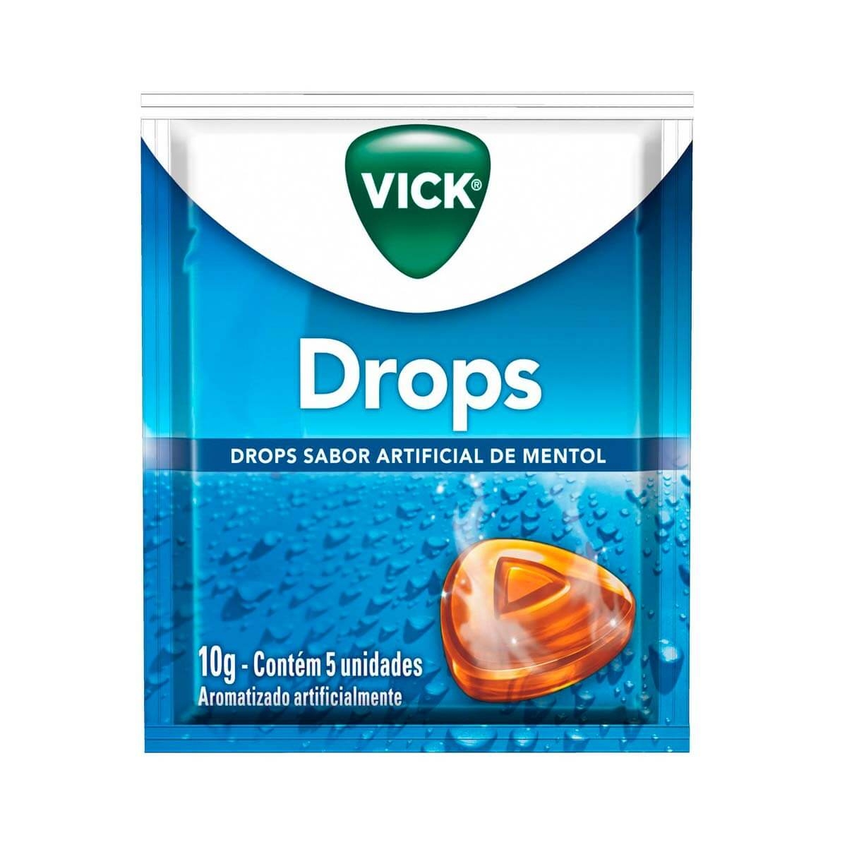 Pastilhas Vick Drops Mentol com 5 unidades: Compre online | Droga Raia