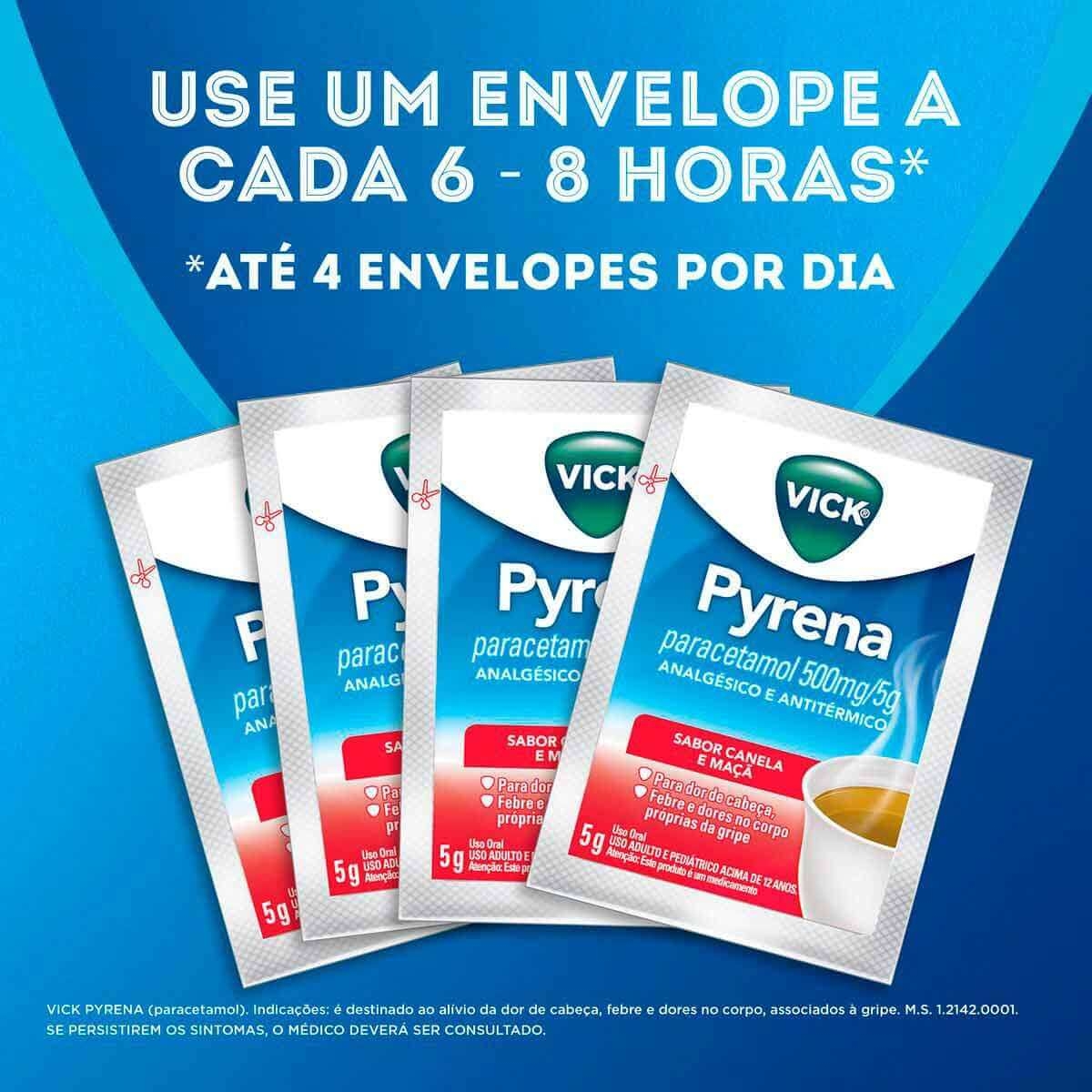 Vick Pyrena Sabor Maçã e Canela Envelope 5g | Droga Raia