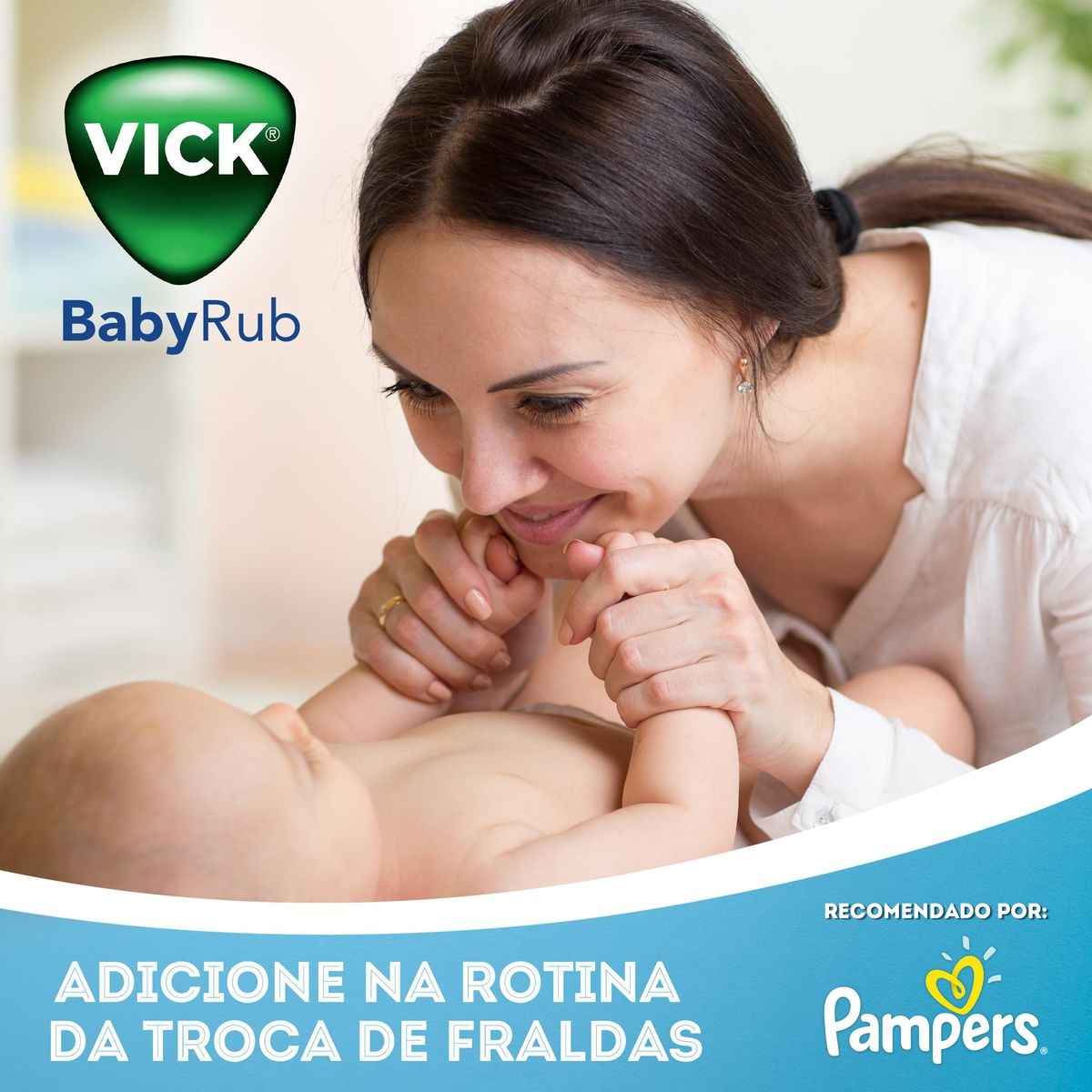 Pomada BabyRub Vick Para Bebês com 12g | Droga Raia