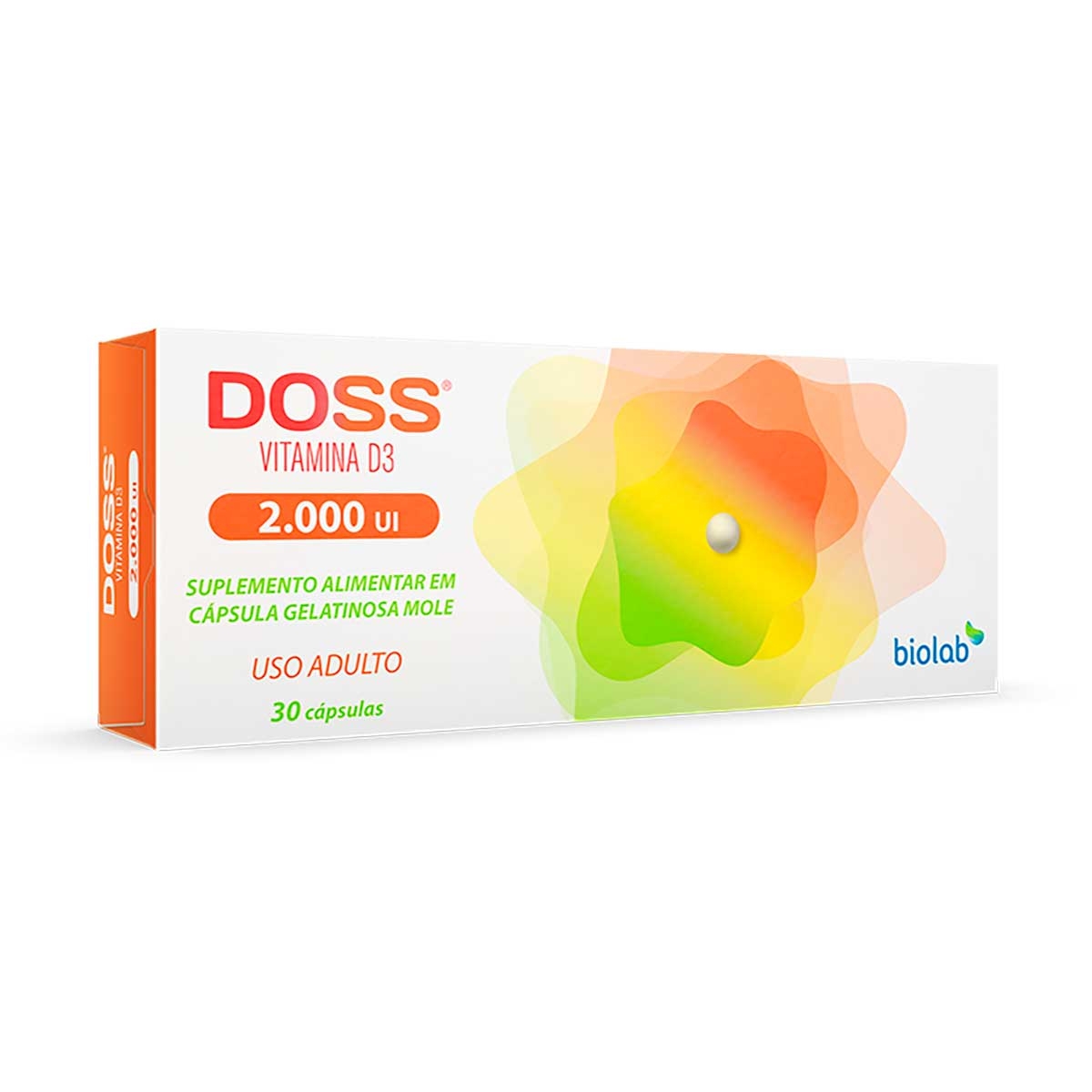 Vitamina D Doss 2.000UI com 30 Cápsulas | Droga Raia