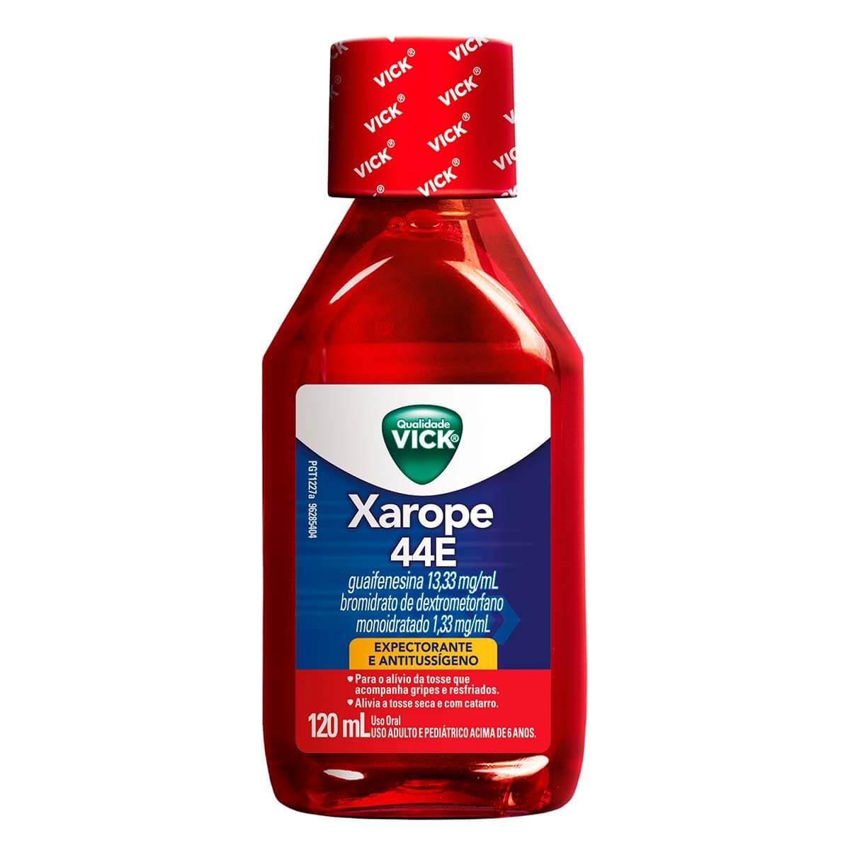Vick 44E Xarope Expectorante com 120ml: Valor e onde comprar | Droga Raia