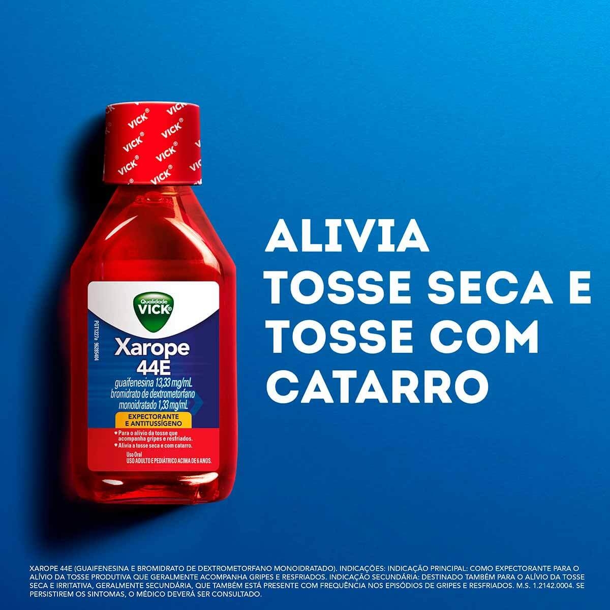 Vick 44E Xarope Expectorante com 120ml: Valor e onde comprar | Droga Raia
