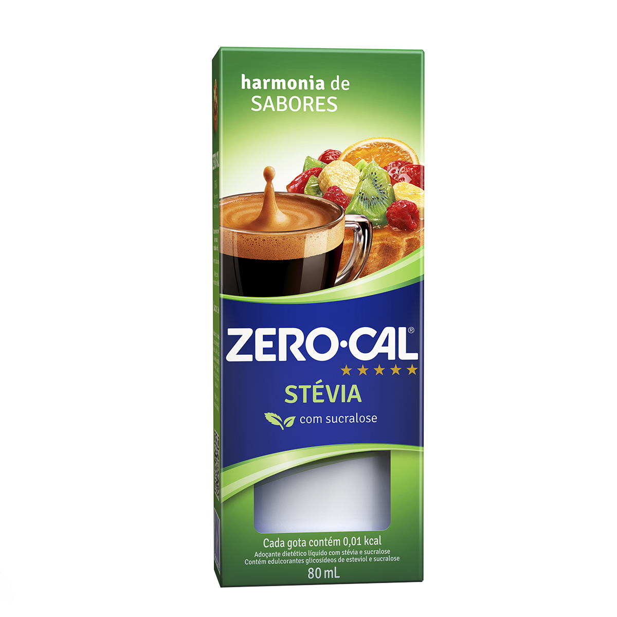 Adoçante Zero-Cal Stévia com 80ml | Droga Raia
