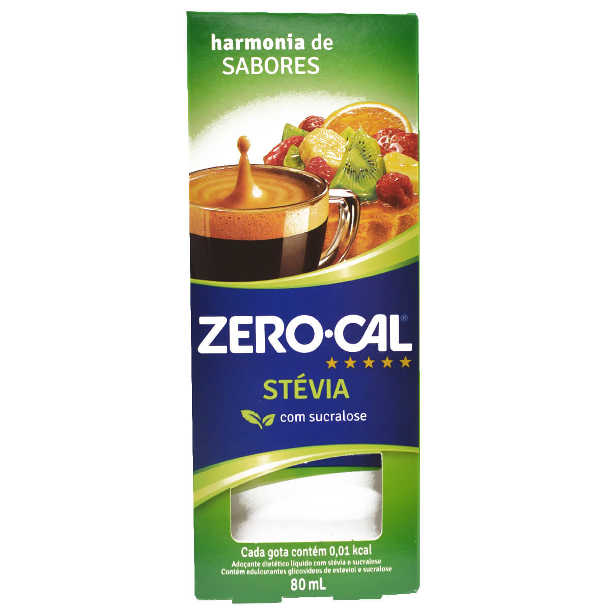 Adoçante Zero-Cal Stévia com 80ml | Droga Raia