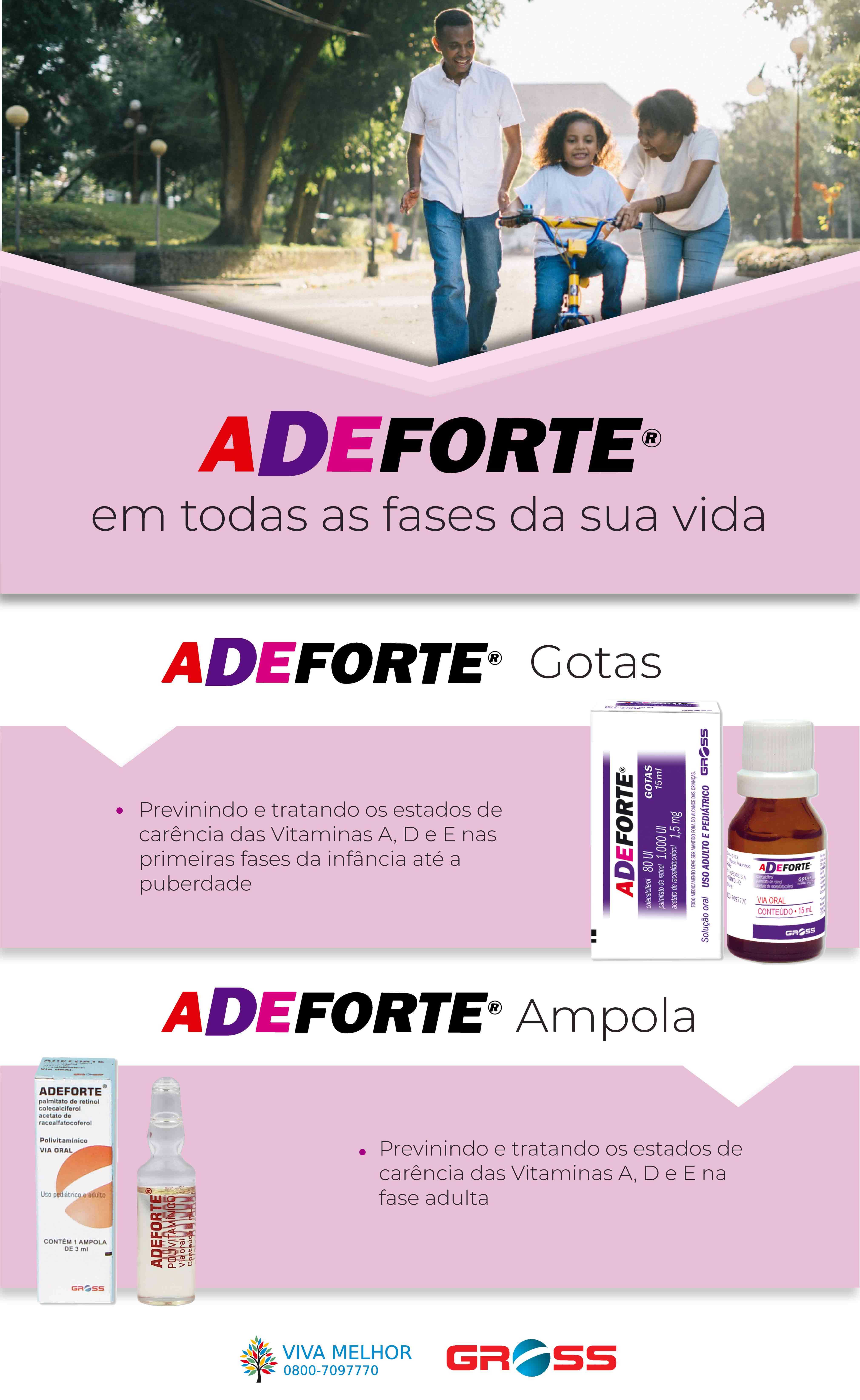 Suplemento Vitamínico Adeforte 10.000UI com 1 ampola de 3ml | Droga Raia