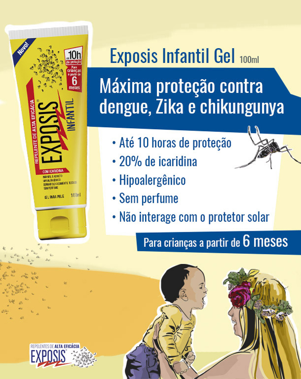 Repelente em Gel Exposis Infantil com 100ml | Droga Raia
