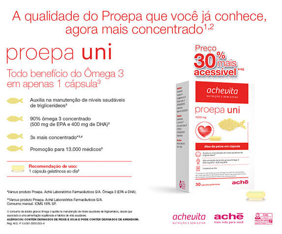 Proepa Uni 1000mg 30 Cápsulas Aché | Droga Raia